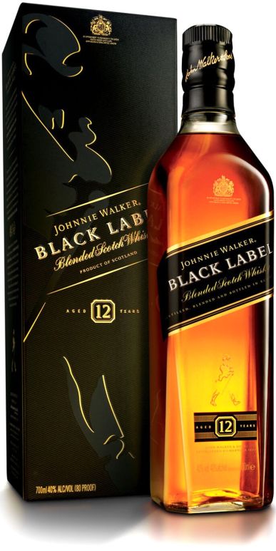 Виски Johnnie Walker Black Label 12 лет выдержки, 0.7 л 40% в ...